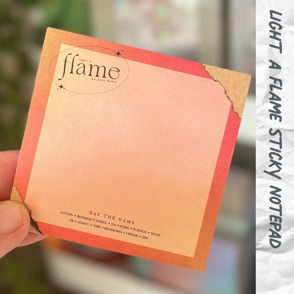 SEVENTEEN | "Light A Flame" sticky notepad | weldherwings